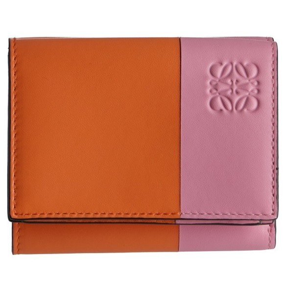Loewe | Bags | Loewe Orange Pink Color Block Wallet Mini | Poshmark
